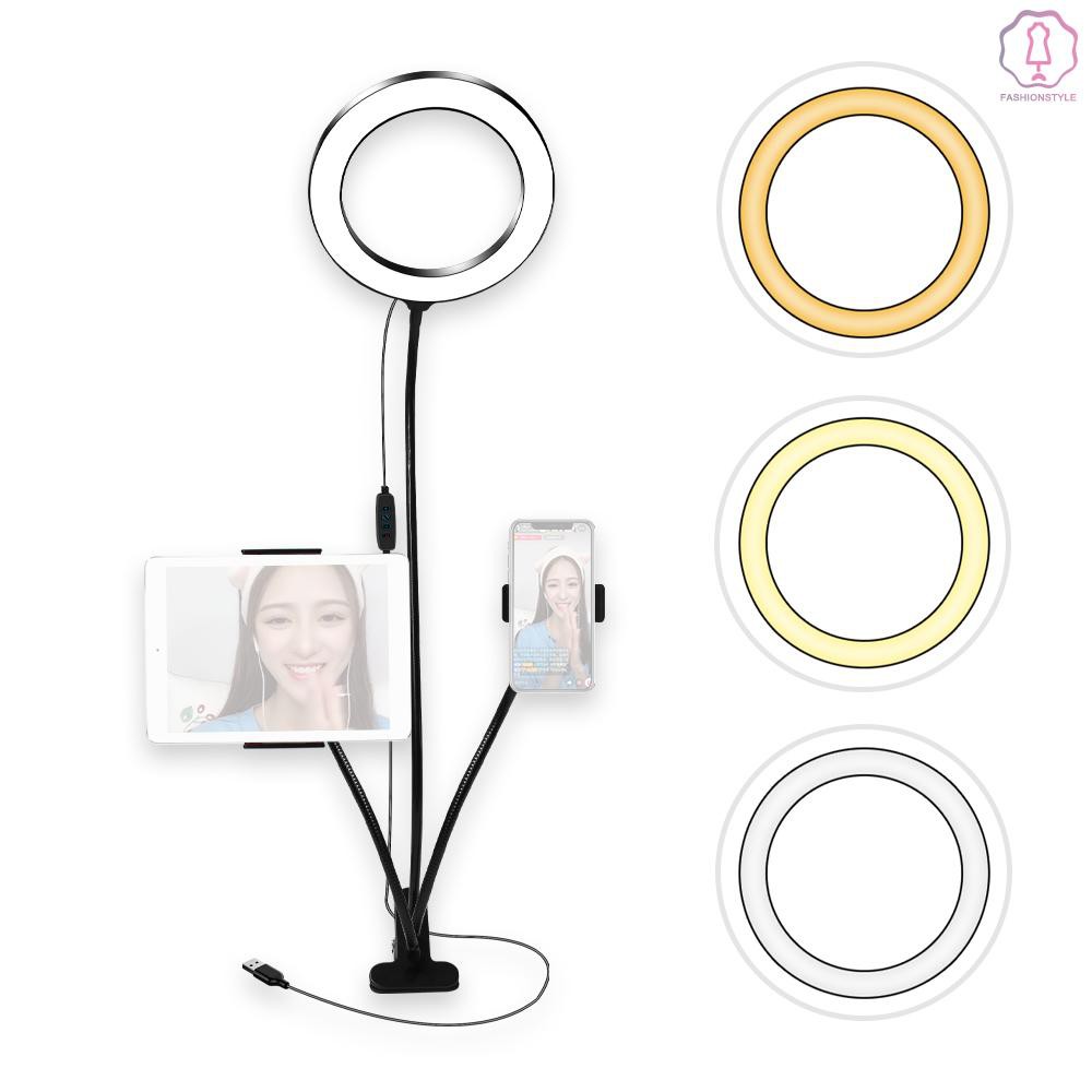 8 Inch 3200K-5500K Diammable Ring Video Light Live Stream Set 10 Level ...