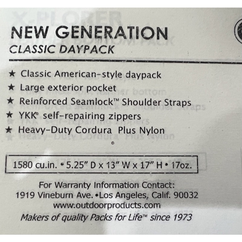 OUTDOOR กระเป๋าเป้ NEW GENERATION สี NAVY - byyeah - ThaiPick