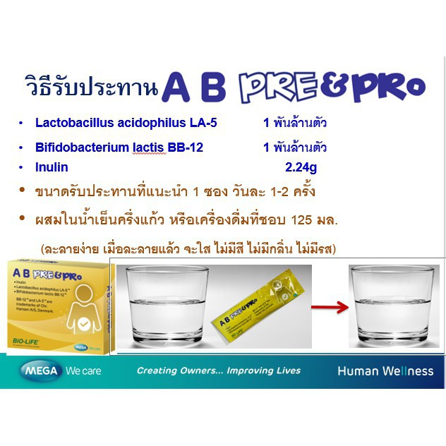 MEGA We care AB PrePro ปรับสมดุลลำไส้ด้วย PREPRO ช่วยระบบขับถ่าย ไบโอติ ...