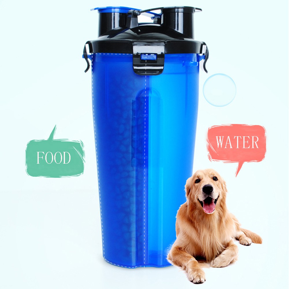 Dog Feeder 2 in 1 Travel Water Bottle Food Bowl for Cats Dogs Pet ...