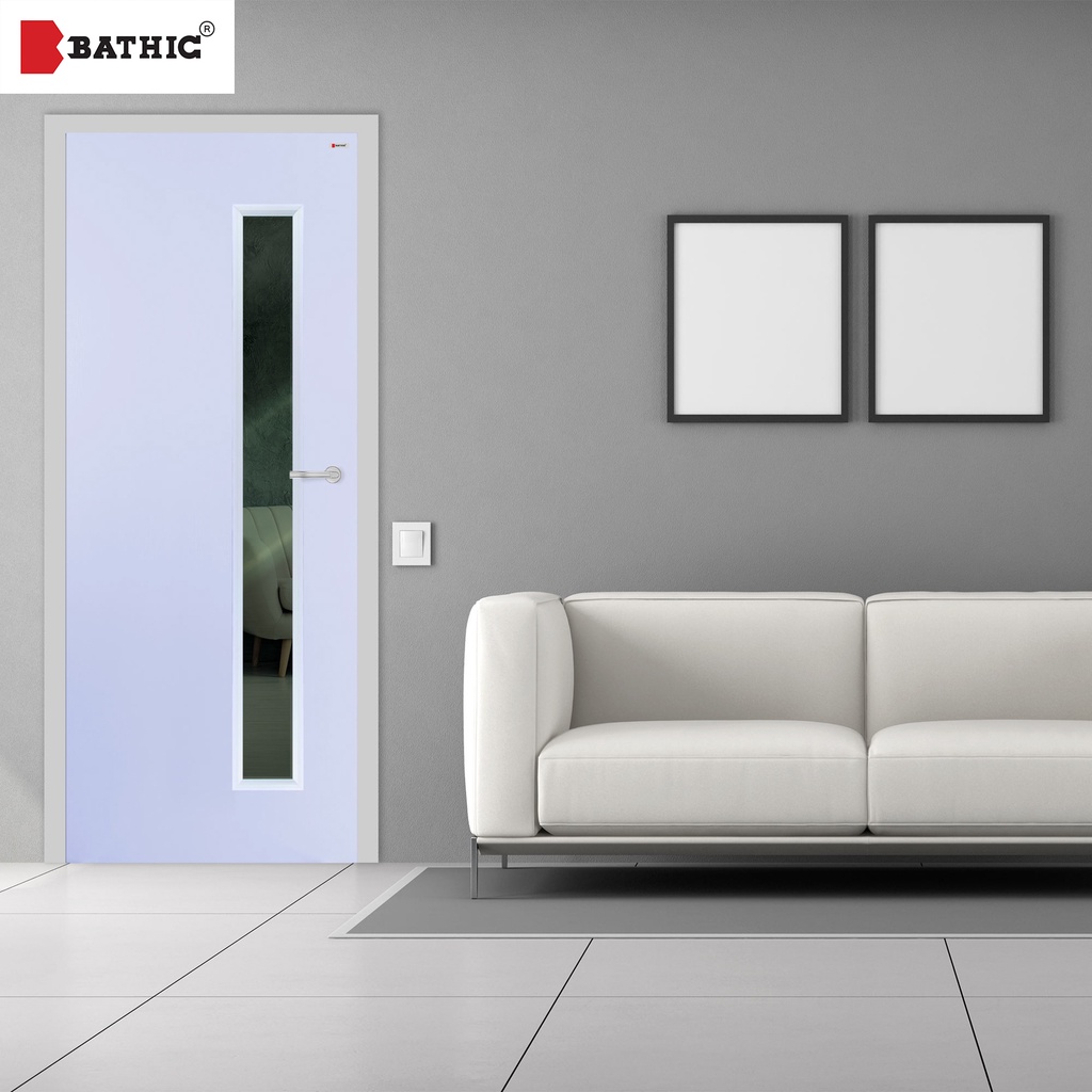 BATHIC ประตู WPC บาธติค รุ่นบานแผ่นเรียบบานกระจก BWG05 | Shopee Thailand