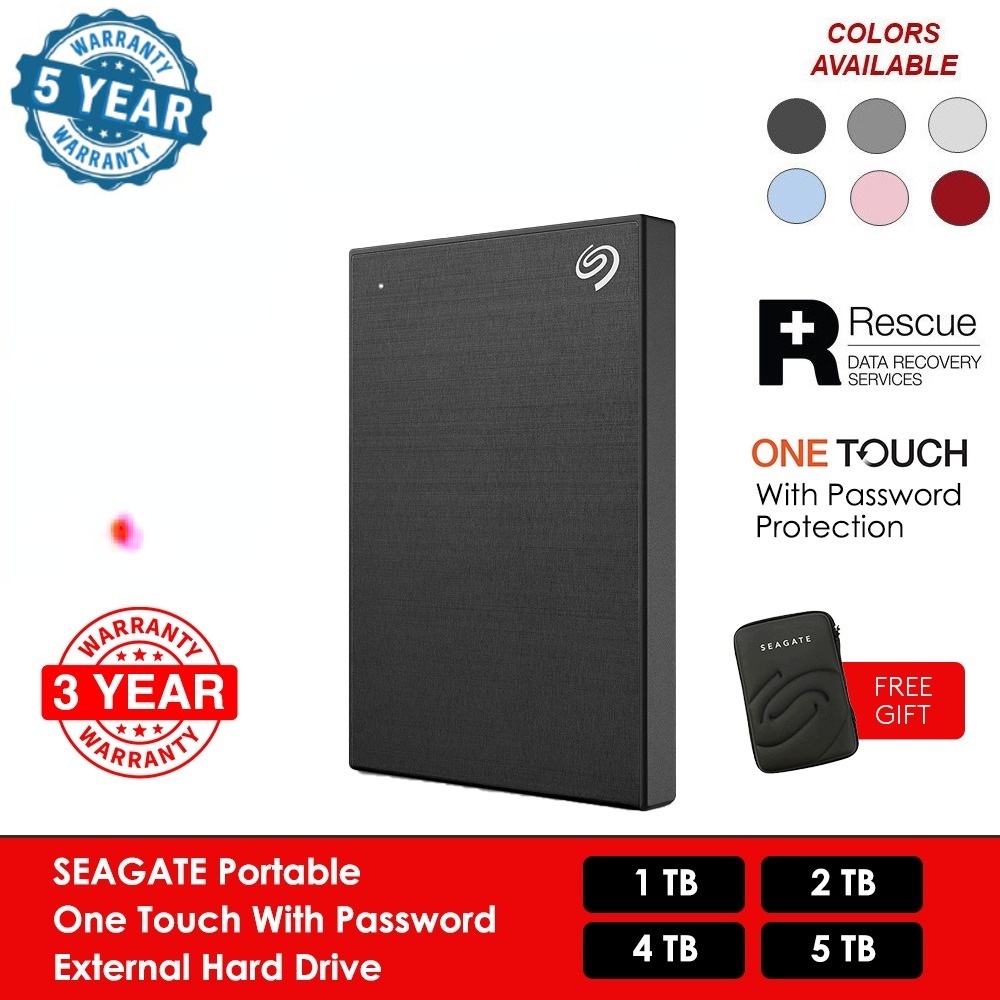 Seagate 1TB Backup Plus Slim / One Touch USB 3.0 Aluminium Portable ...