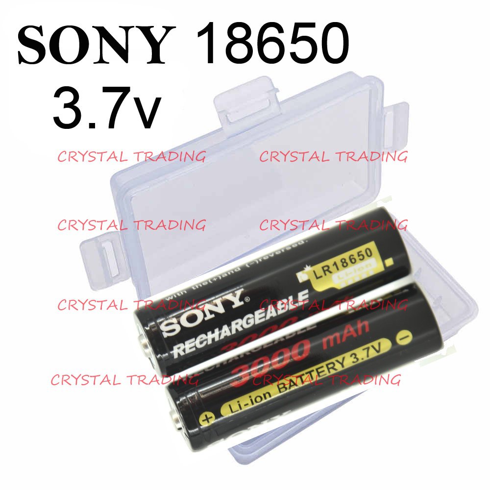 18650 Sony RECHARGEABLE Battery Button Top Flat Top 3000mAh Battery ...