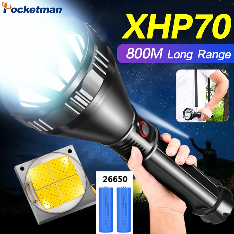 P70 super bright flashlight rechargeable glare long-range xenon lamp ...