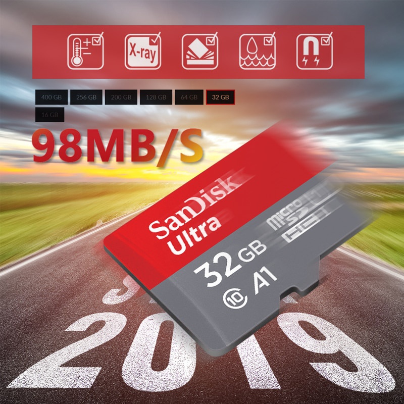 Sandisk การ์ดหน่วยความจํา 64G 128G 16G SDHC EVO plus MicroSD Micro SD C10 4K TF Trans Flash ...