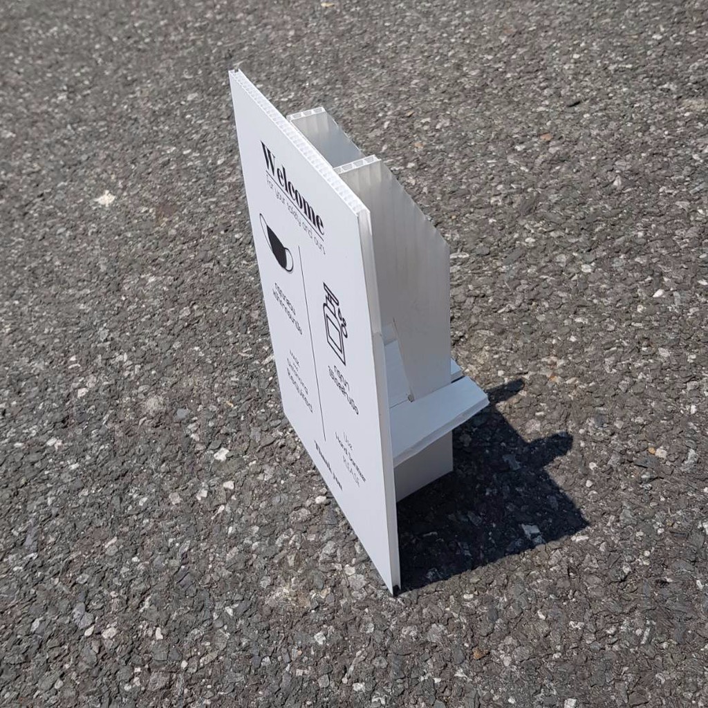 Standee ป้ายตั้งติดสติ๊กเกอร์ แบบแก้ไขข้อความ ขนาด A5 | Shopee Thailand