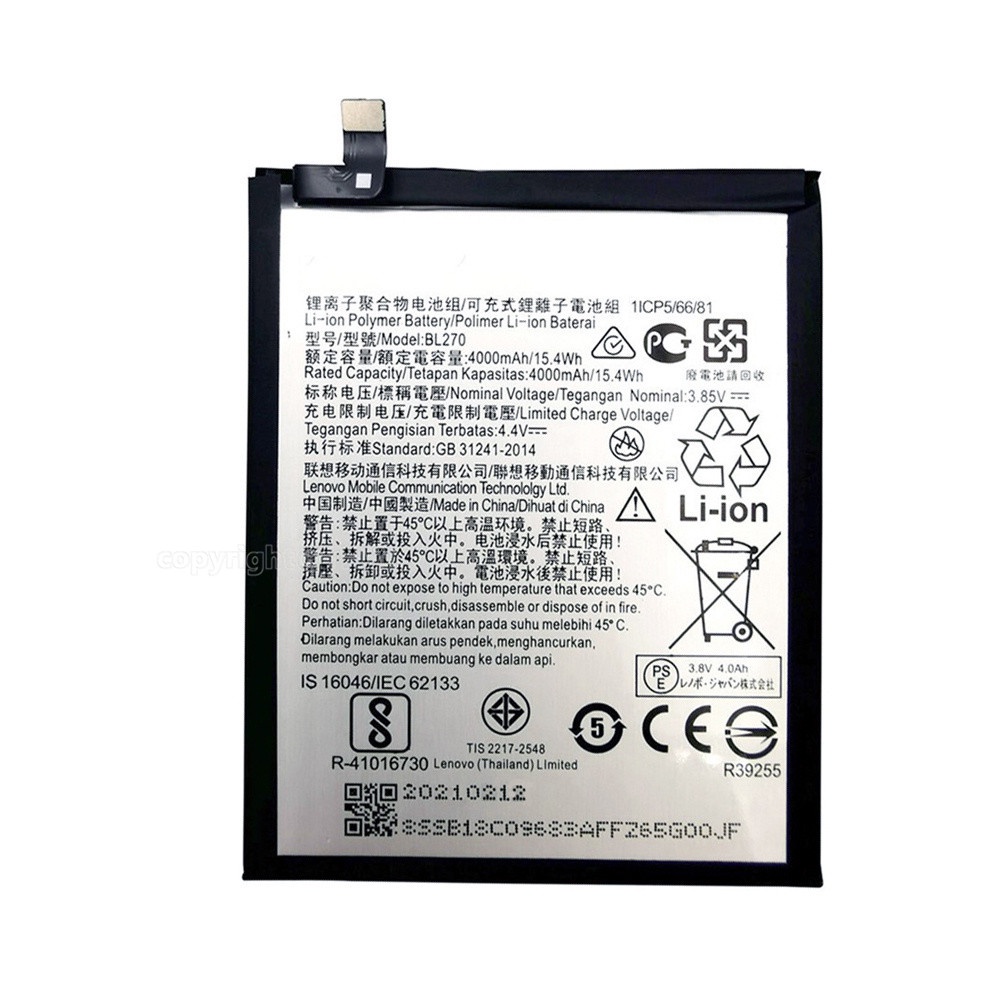 100 Genuine BL270 New Battery For Lenovo K8 Note XT1902-3 XT1902-2 4000mAh Mobile Phone In Stock ...