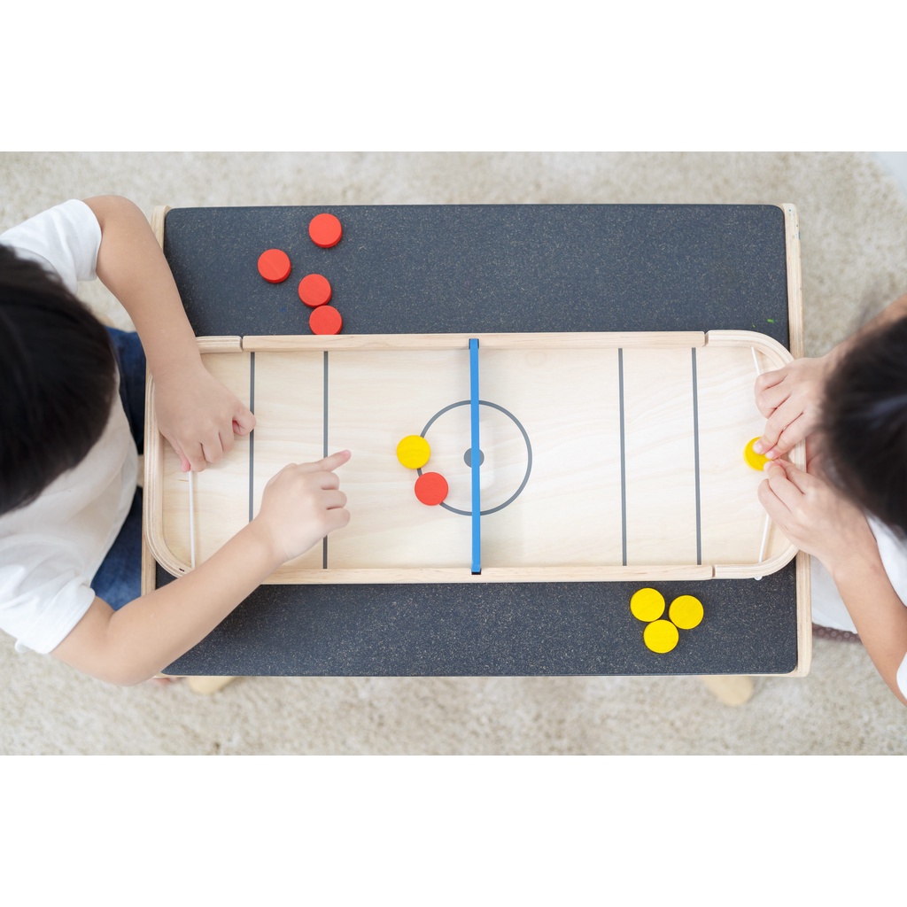 PlanToys 2-IN-1 Shuffleboard Game ซัฟเฟิลบอร์ดเกม ของเล่นเกมชวนคิด สำหรับเด็ก 3 ขวบขึ้นไป ...