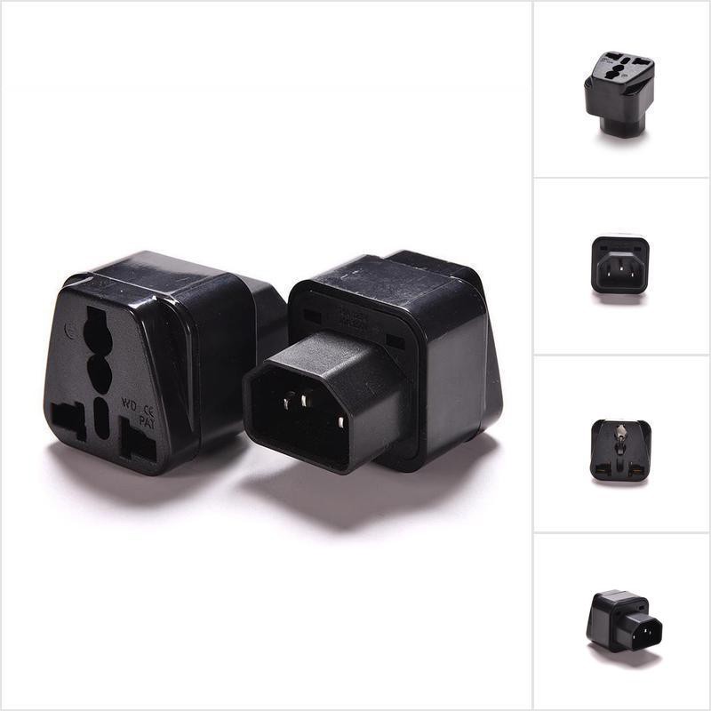 Pro IEC 320 PDU UPS C 14 Plug to Universal Female Socket Power Adapter ...