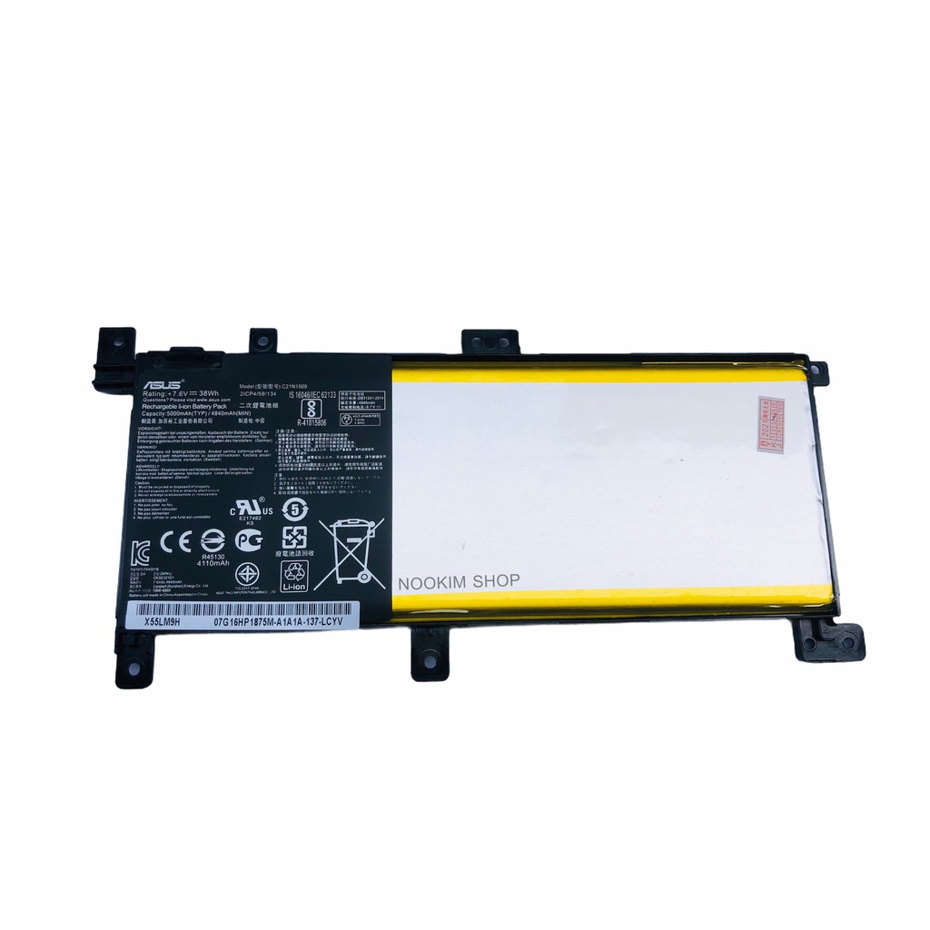 ASUS แบตเตอรี่ C21N1509 ของแท้ (สำหรับ VivoBook X556 K556 K556U X556UV ...