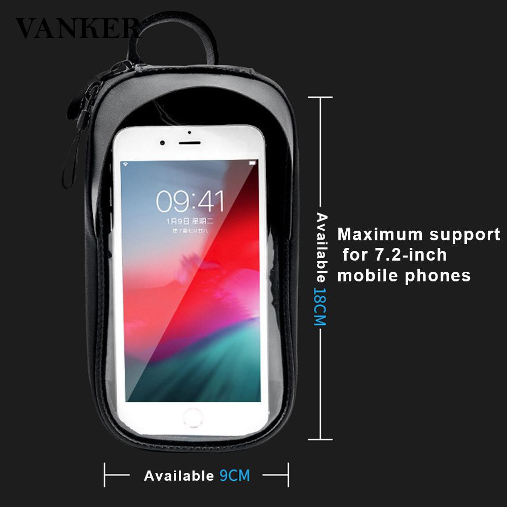 Vanker - กระเป๋าติดแฮนด์จักรยานกันน้ําสีดํา - vanker.th - ThaiPick