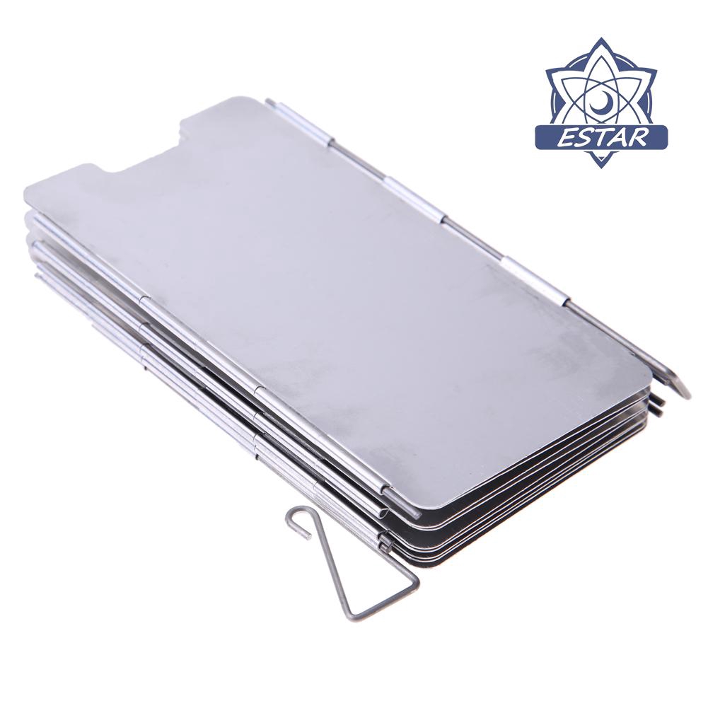 9 Plates Foldable Burner Windshield Outdoor Camping Cooking Wind Shield ...