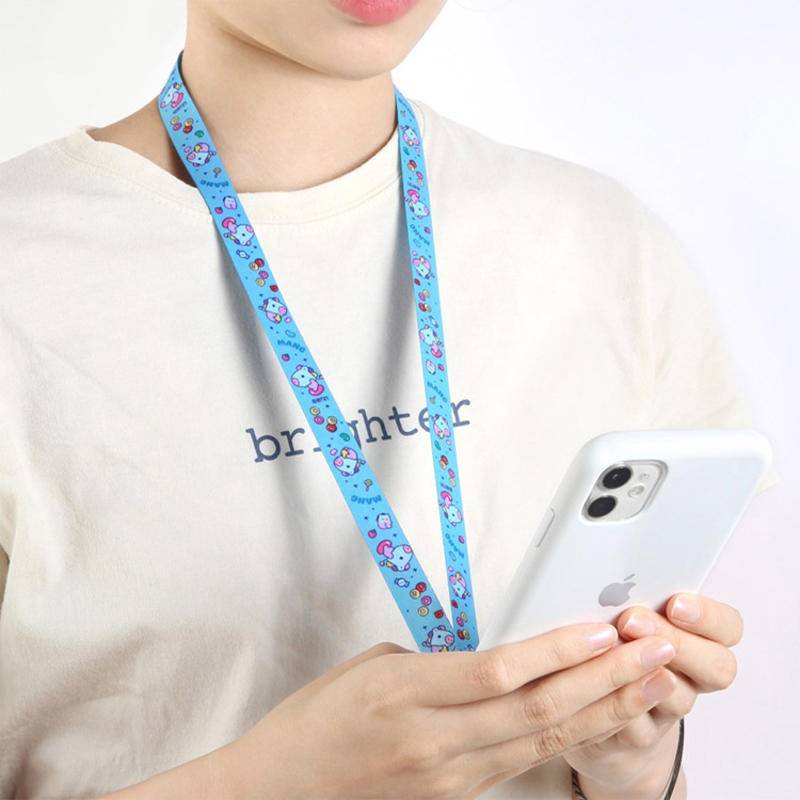 New KPOP BTS BT21 Lanyard anime cute cartoon neck strap key lanyard ID ...