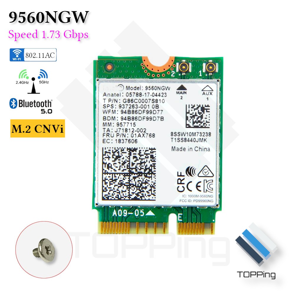 Dual Band Wireless Wifi Card Intel AC7260 7260HMW ac Mini PCI-E 2.4G ...