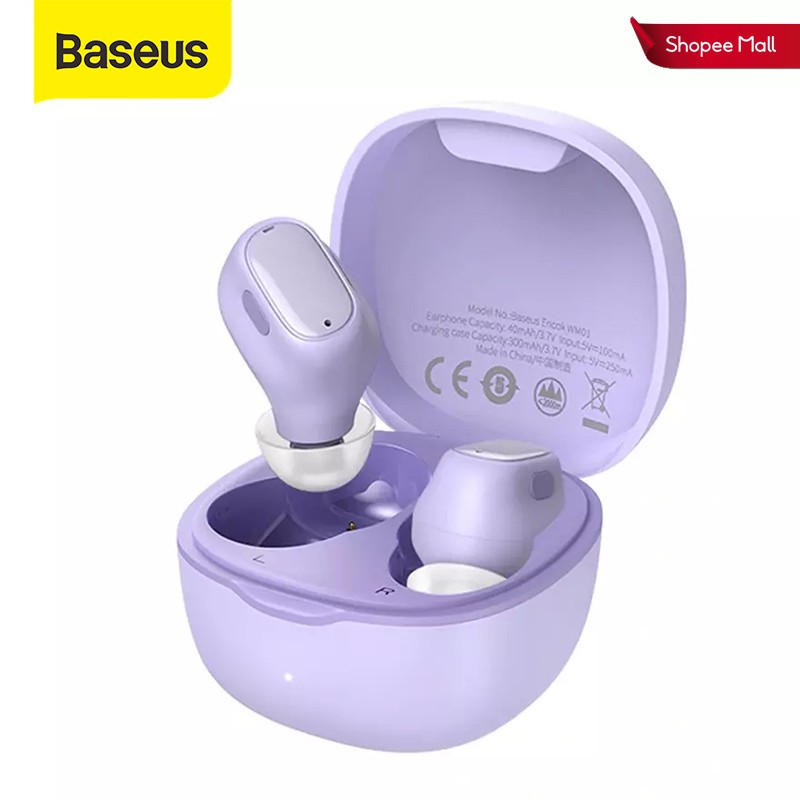 baseus wm01 หูฟัง tws บลูทูธ 5.0 ไร้สาย สำหรับเล่นเกม | Shopee Thailand