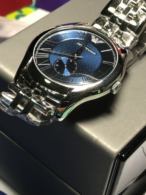 EMPORIO ARMANI AR-1789251508 Blue Dial 2เข็มครึ่ง เลขโรมัน - jorn64 ...