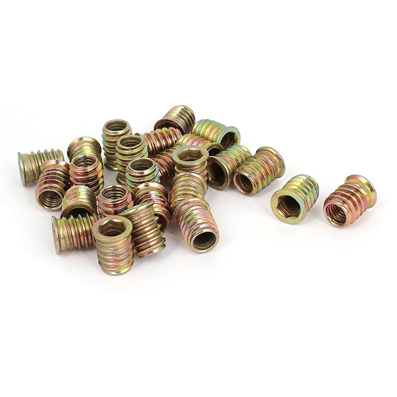 25 Pcs M8 E-Nut Wood Insert Interface Screws Hex Socket Nut Fittings ...