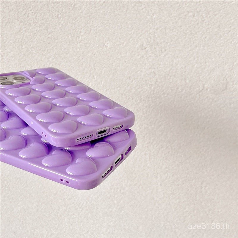 Purple Phone Case For iPhone 12 11 Pro max 7 8 Plus X XR XS i12 Solid ...