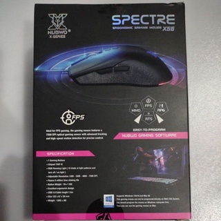 NUBWO X56 ERGONOMIC GAMING MOUSE (SPECTRE) | Shopee Thailand