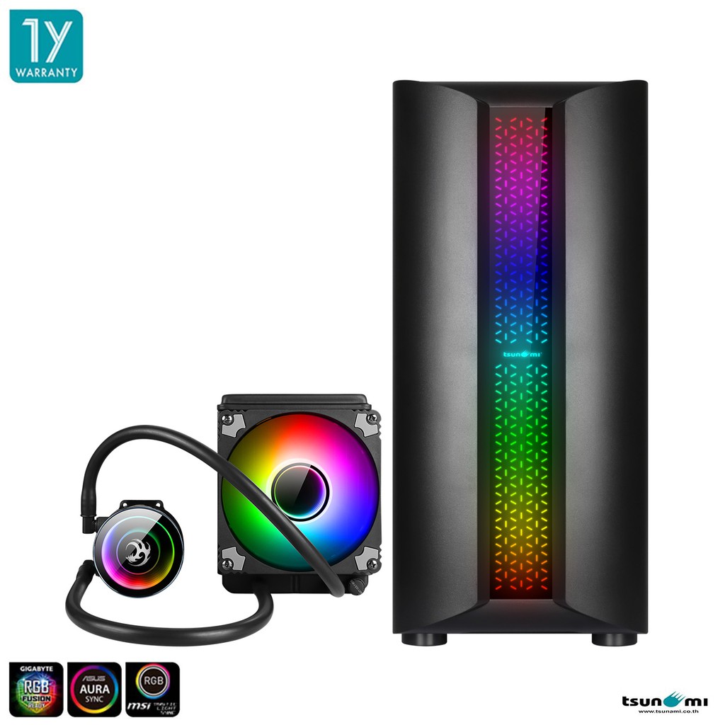 เคสคอมพิวเตอร์ Tsunami 211-G Cooling Combo KK Unlimited Deepspace ARGB ...