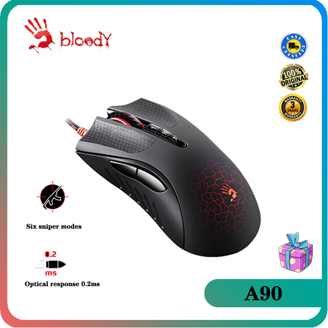 เมาส์เล่นเกม A4Tech Bloody ABedless A70 Usb เนื้อแมตต์สีดํา - l8iic ...