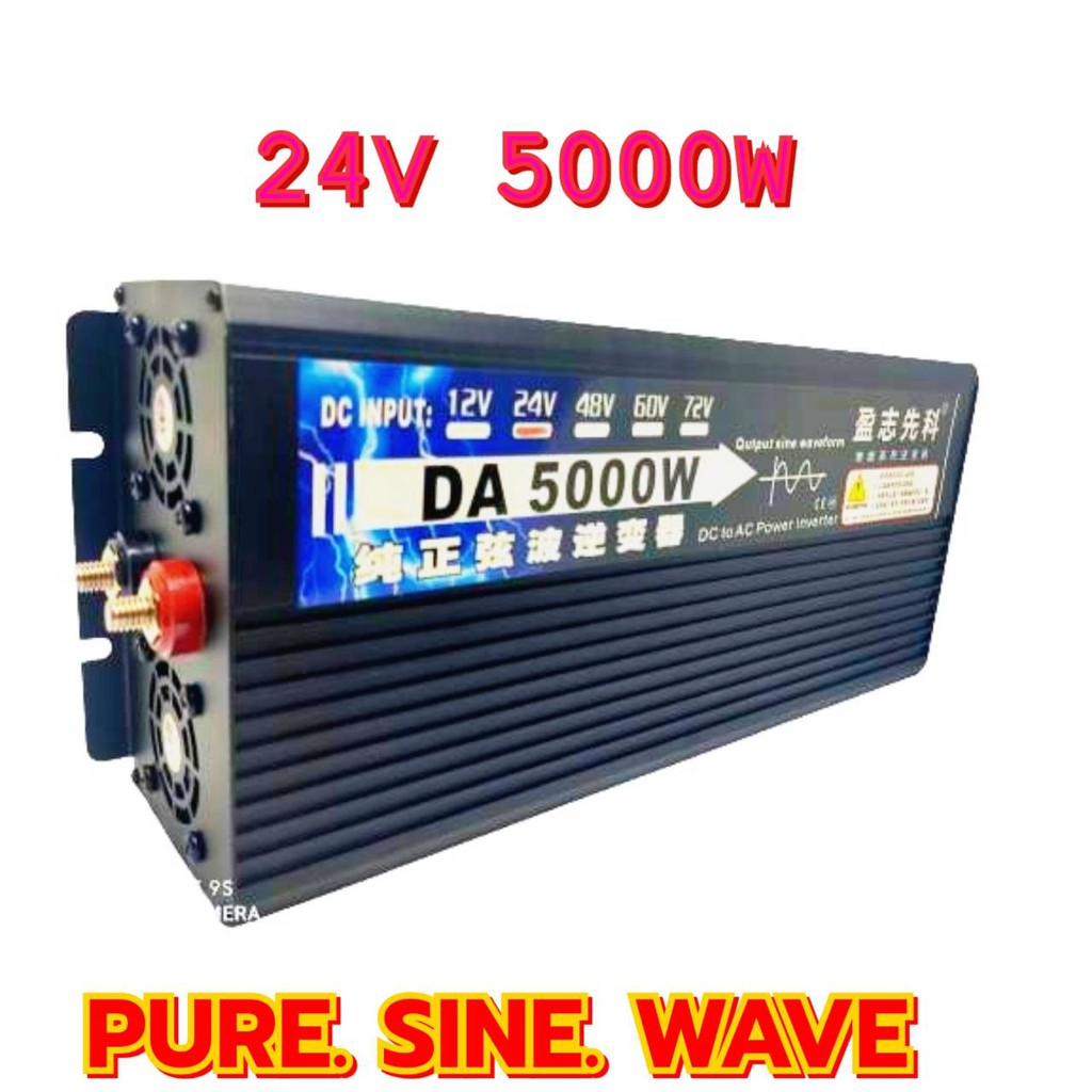INVERTER 5000 Watt 24 V to AC 220V INVERTER Pure Sine Wave | Shopee ...