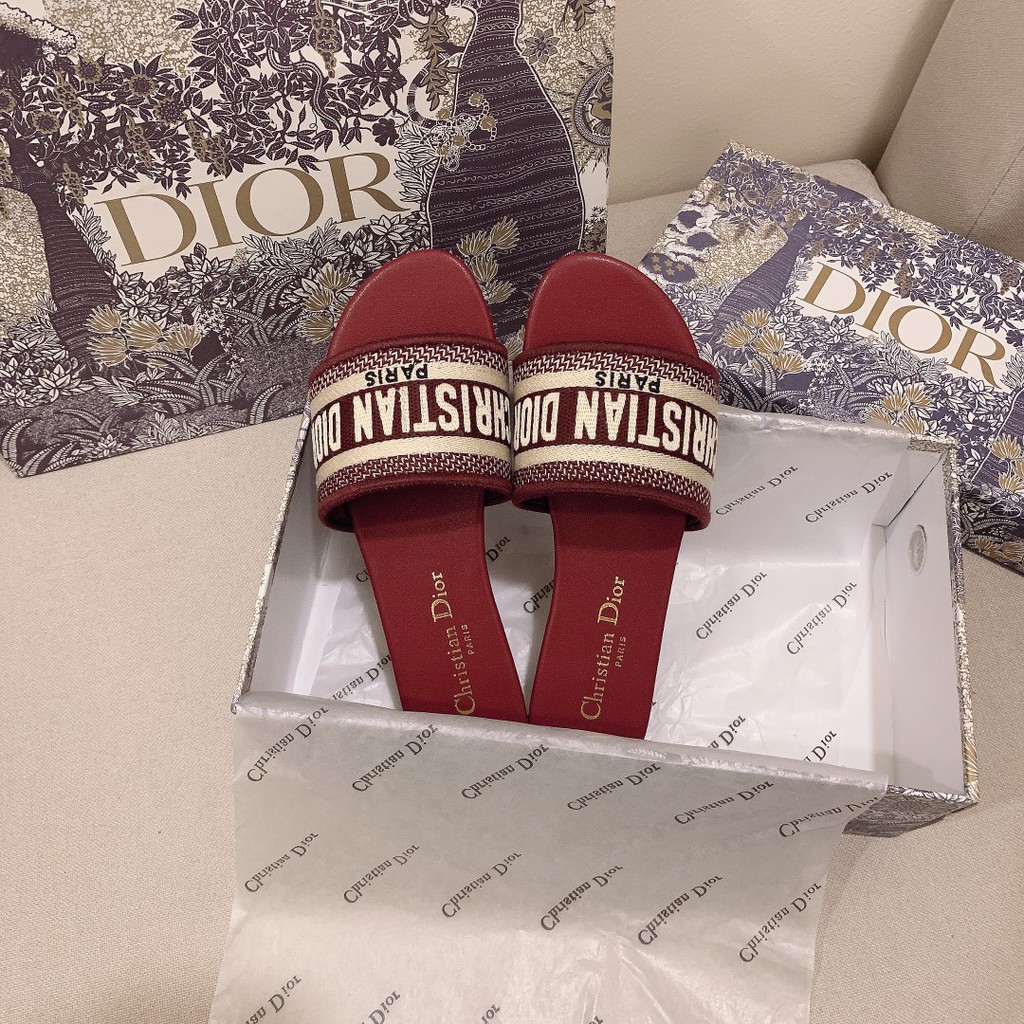 DIOR summer holiday series embroidery sandal casual flip slipper part6 ...