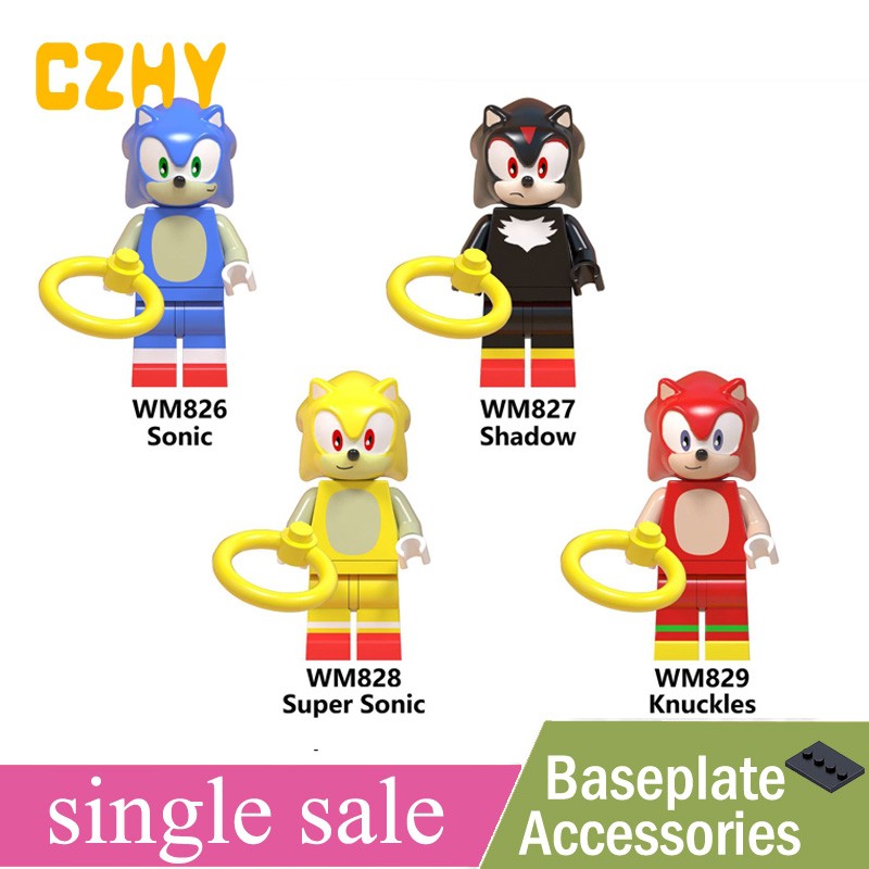 Super Sonic Lego Minifigures knuckles Building Blocks Model Bricks Toys ...