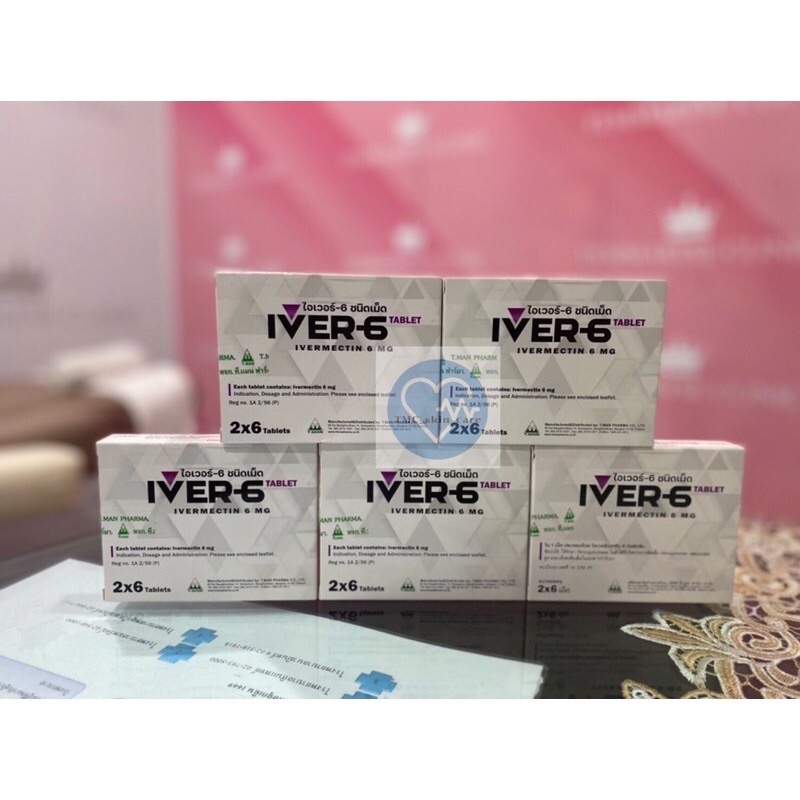 IVER-6 TABLET (ไอเวอร์-6 ชนิดเม็ด). Ivermectin 6 mg. ขนาดบรรจุ 1x2x6 ...