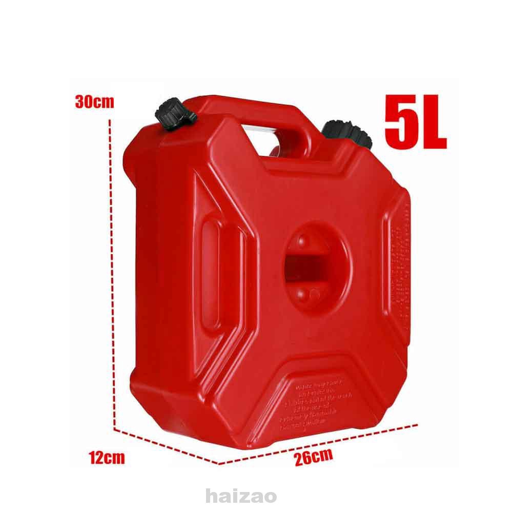 5L Gas Container Jerry Can ATV Petrol Motorcycle Red UTV Plastic Fuel ...