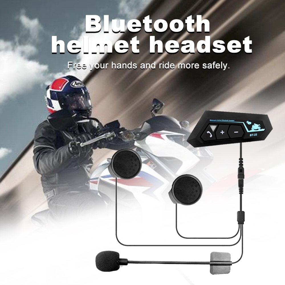 Bluetooth 5.0 Helmet Headphone Bluetooth Wireless Motorcycle Headset ...
