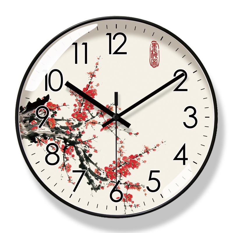 6326Chinese Style Flower and Bird Wall Clock Living Room Clock Fashion ...