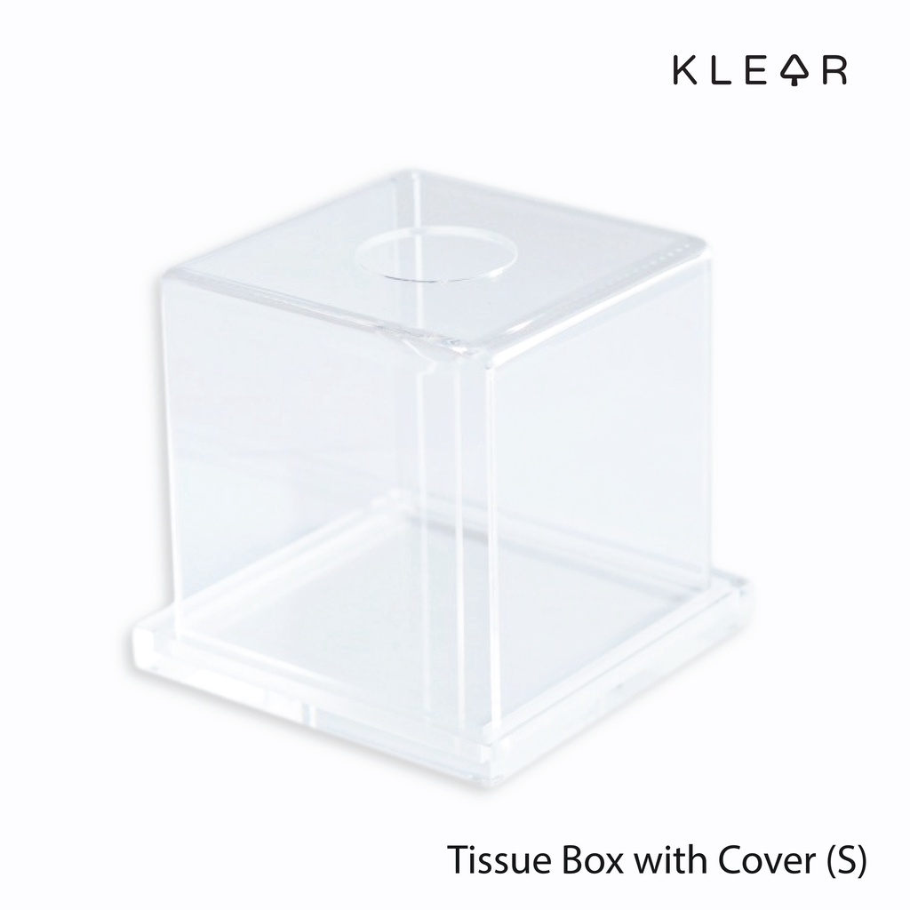 KLEAR Tissue Box with Cover-S กล่องใส่กระดาษทิชชู่ กล่องอะคริลิคใส กล่องทิชชู่แบบมีฝา : KD027 ...