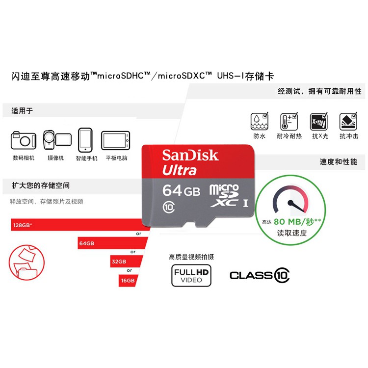 Original Ultra memory card U1/class 10 16GB 32GB 64GB Micro SD Card ...