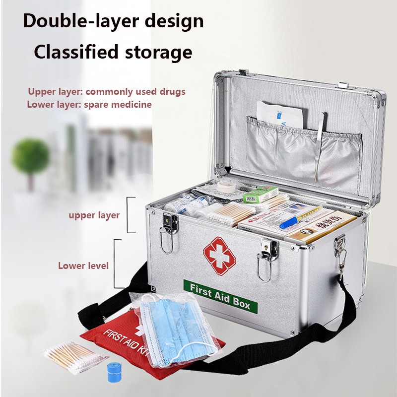 ชุดปฐมพยาบาล：First aid kit Medical Box Emty first aid kit box aluminum ...