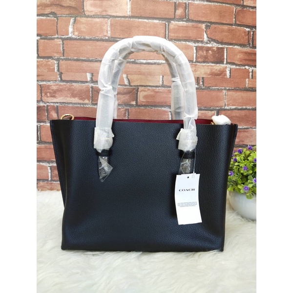 พร้อมส่ง Coach Mollie mini tote หนังสีดำคลาสสิค สวยมากกกจ้า ...