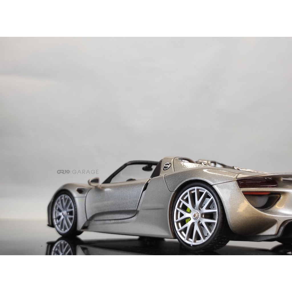 PORSCHE 918 SPYDER (Convertible) (welly) Silver Gray Color - gr_garage ...