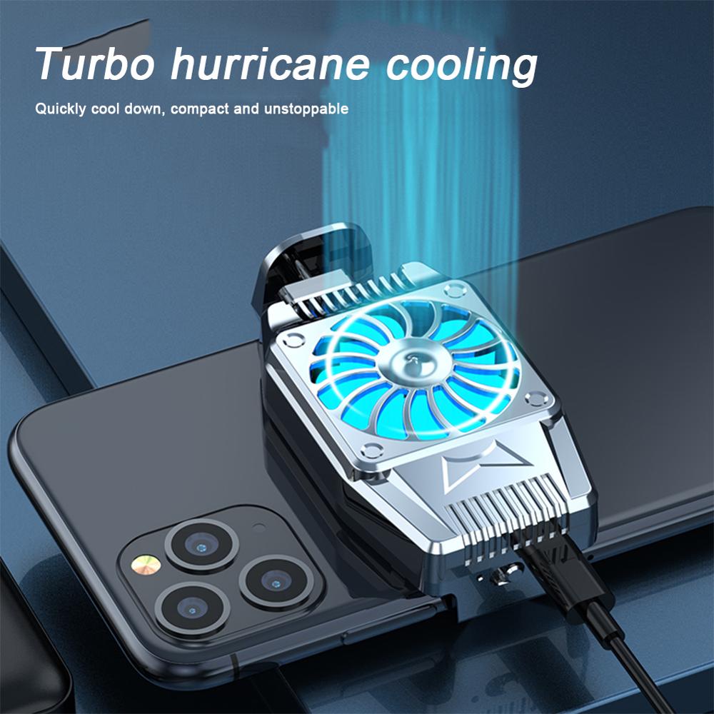 Universal Mini Mobile Phone Cooling Fan Radiator Turbo Hurricane Game ...