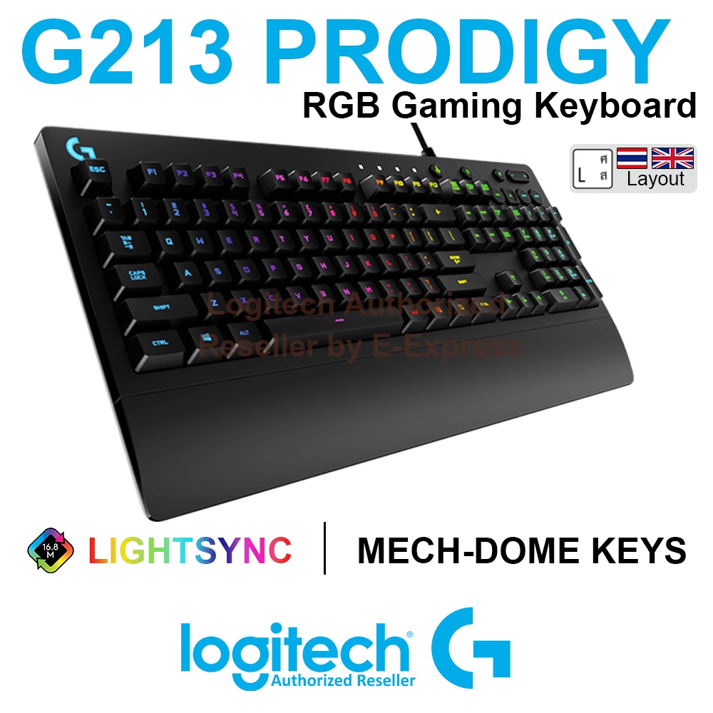 Logitech G213 Prodigy RGB Gaming Keyboard คีย์บอร์ดสำหรับเล่นเกมส์ ของ ...