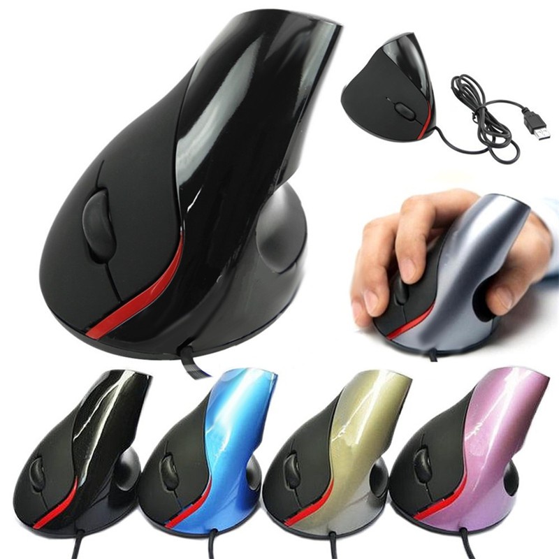 diy♦♗☼5D Wired Vertical Optical Mouse Ergonomic Wrist Healing USB Mouse ...