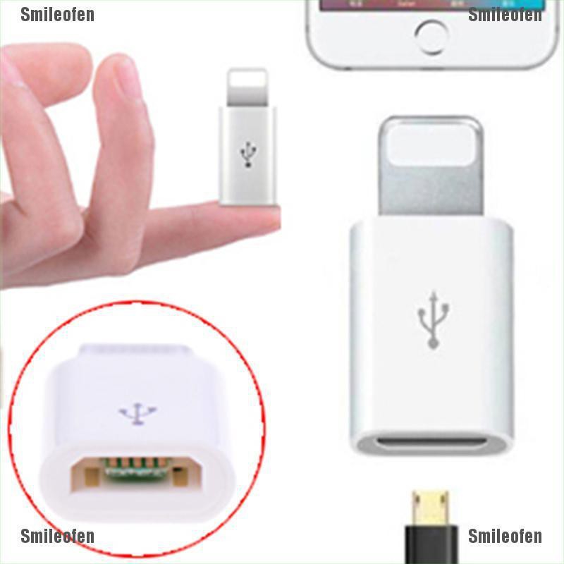 smileofen 1/5/10 ชิ้นอะแดปเตอร์สายเคเบิ้ลชาร์จ micro usb to ios สําหรับ ...
