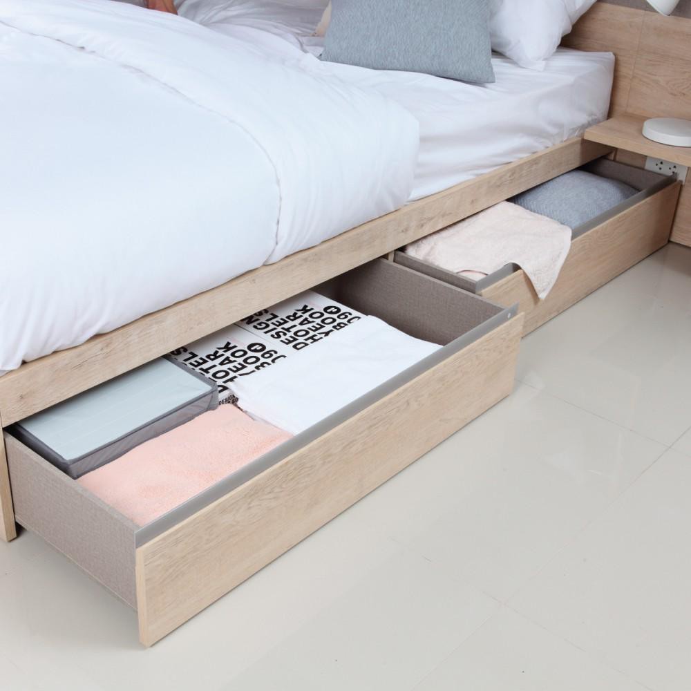 Winner Furniture เตียงนอน รุ่น เออร์บาโน่ ขนาด 5 ฟุต 2 ลิ้นชัก สีเอม