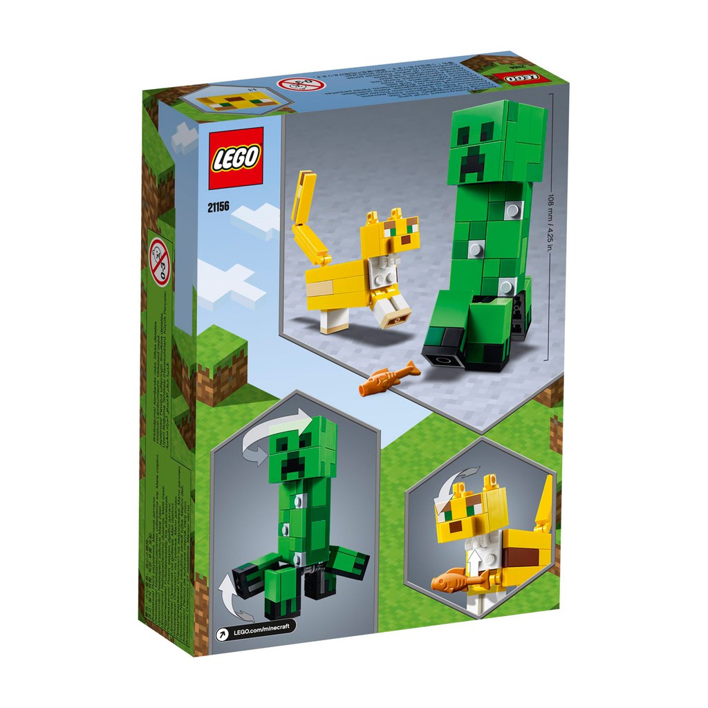LEGO Minecraft Creeper BigFig And Ocelot 21156 Figurine