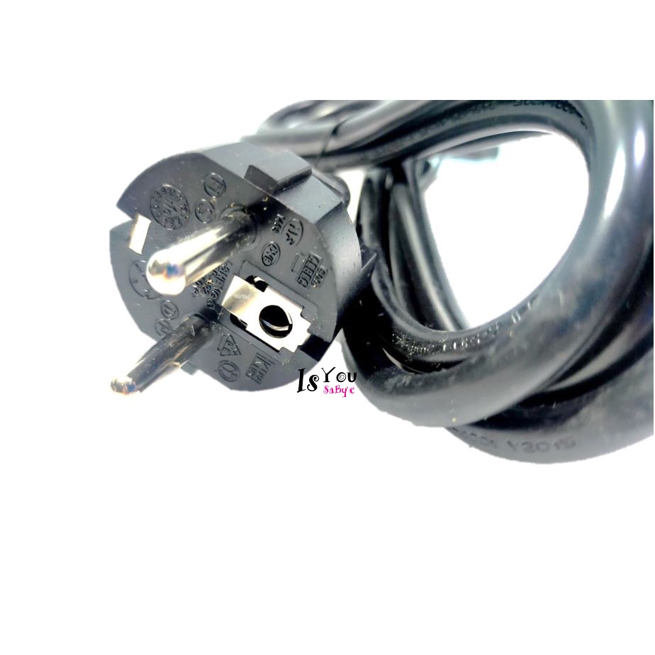 สายไฟ I-SHENG SP-022 IS-17 สายไฟกลม 2 ขาสายไฟ AC สายไฟยุโรปเสียบ Schuko ...