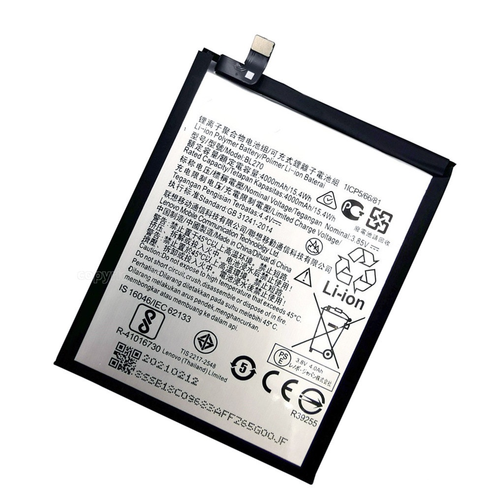 100 Genuine BL270 New Battery For Lenovo K8 Note XT1902-3 XT1902-2 ...