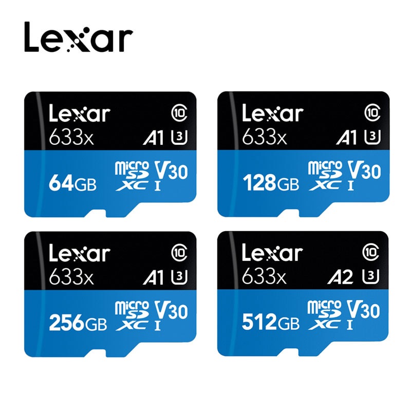 Lexar tf micro sd 633x 16GB 256GB 512GB cards 32GB SDHC Class10 64GB 128GB Memory sd Card adapte ...