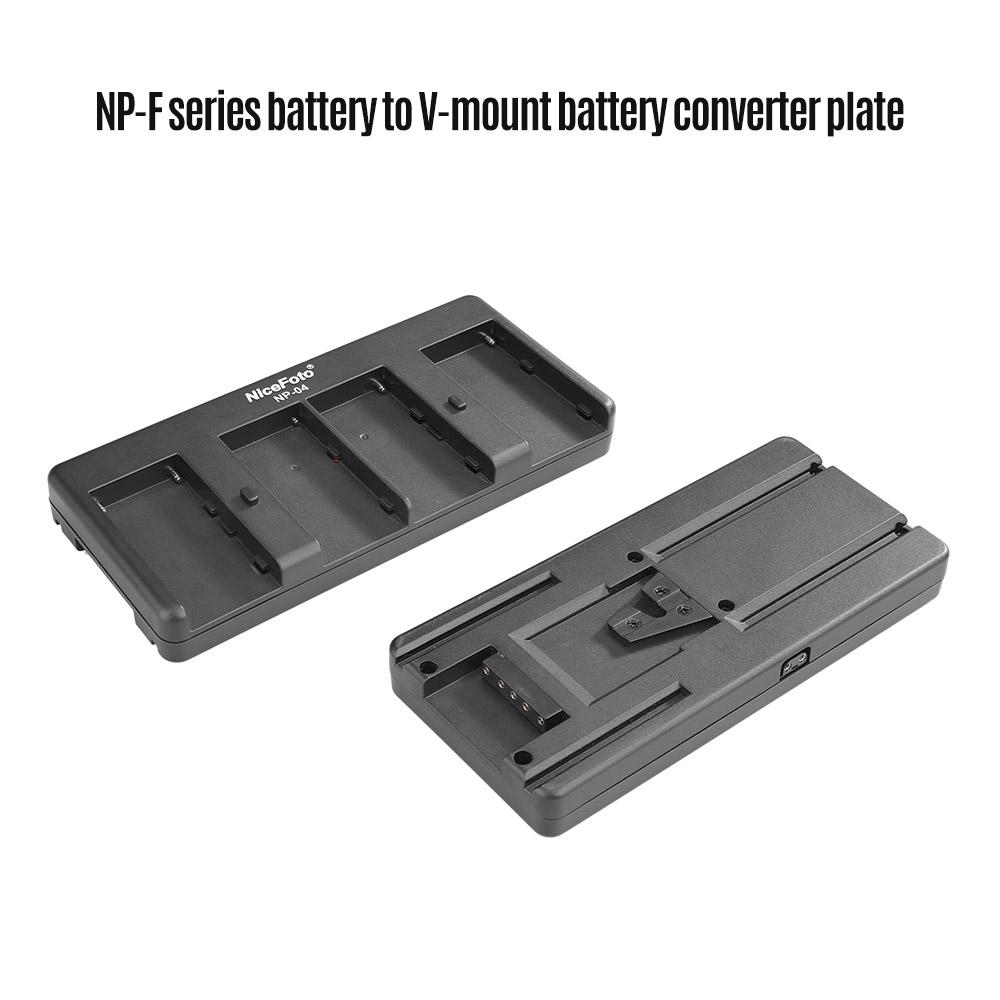 NiceFoto NP-04 NP-F Battery to V-Mount Battery Converter Adapter Plate ...