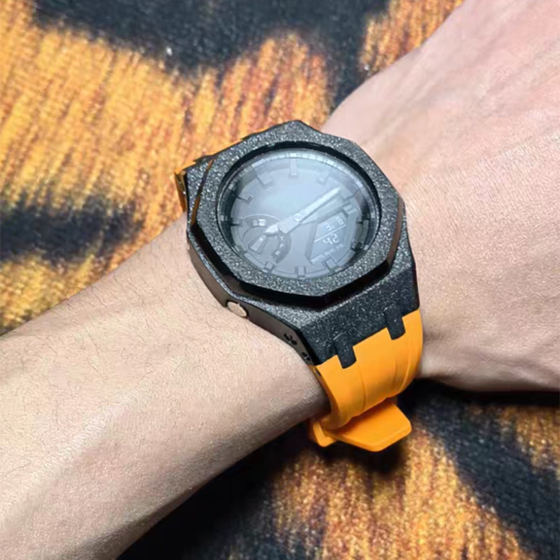 ใหม่ ชุดดัดแปลง เคสโลหะ พร้อมสายคล้อง สําหรับ Casio GA-2100 GA2110 Mod ...