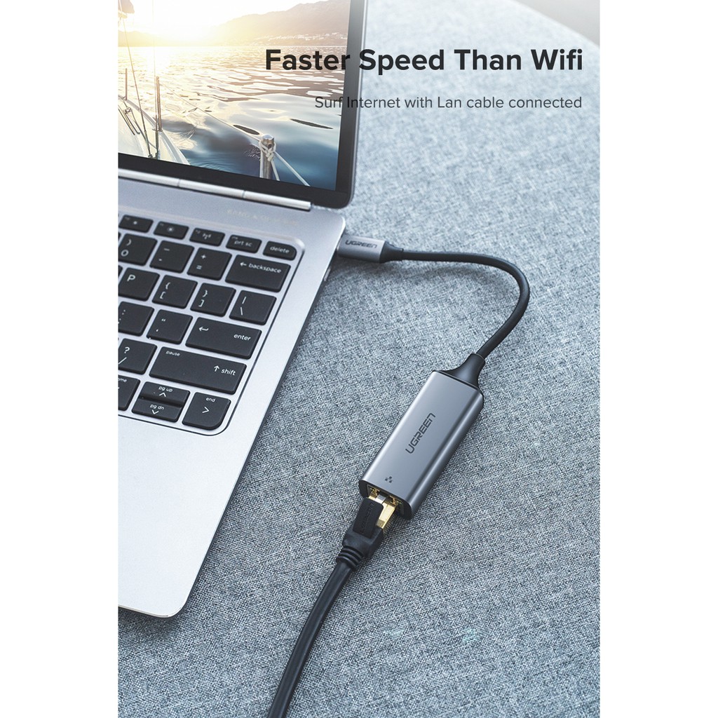 UGREEN USB Type C to LAN Adapter Thunderbolt 3 RJ45 Gigabit Ethernet ...