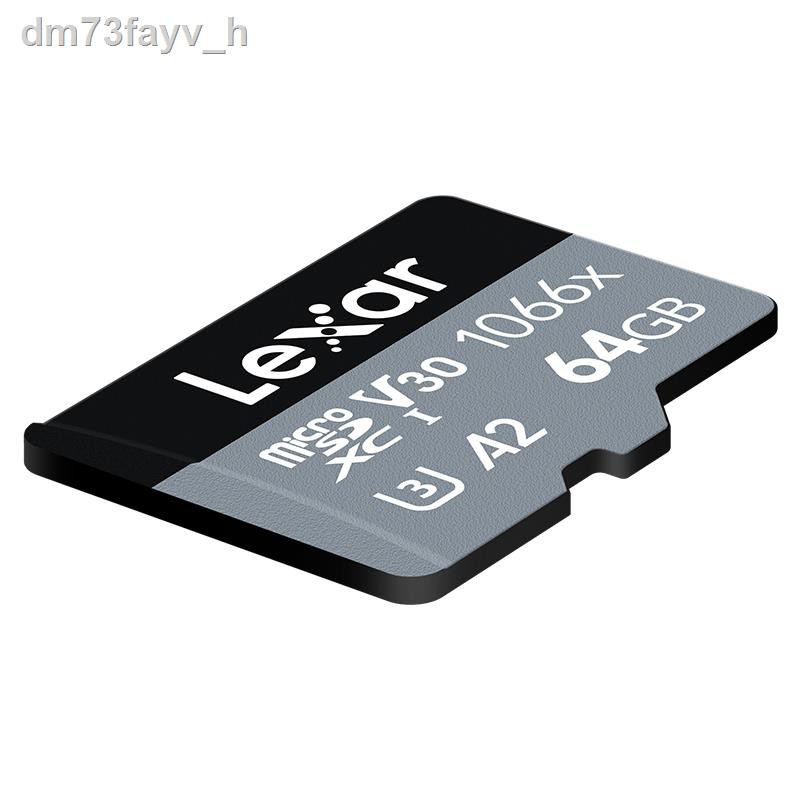 แฟลชการ์ดLexar TF card 64G หน่วยความจำสากลความเร็วสูง การ์ด A2 DJI โดรน ...